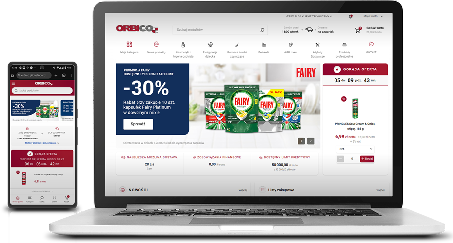 Orbico.pl - wiodąca platforma sprzedażowa B2B dla branży FMCG